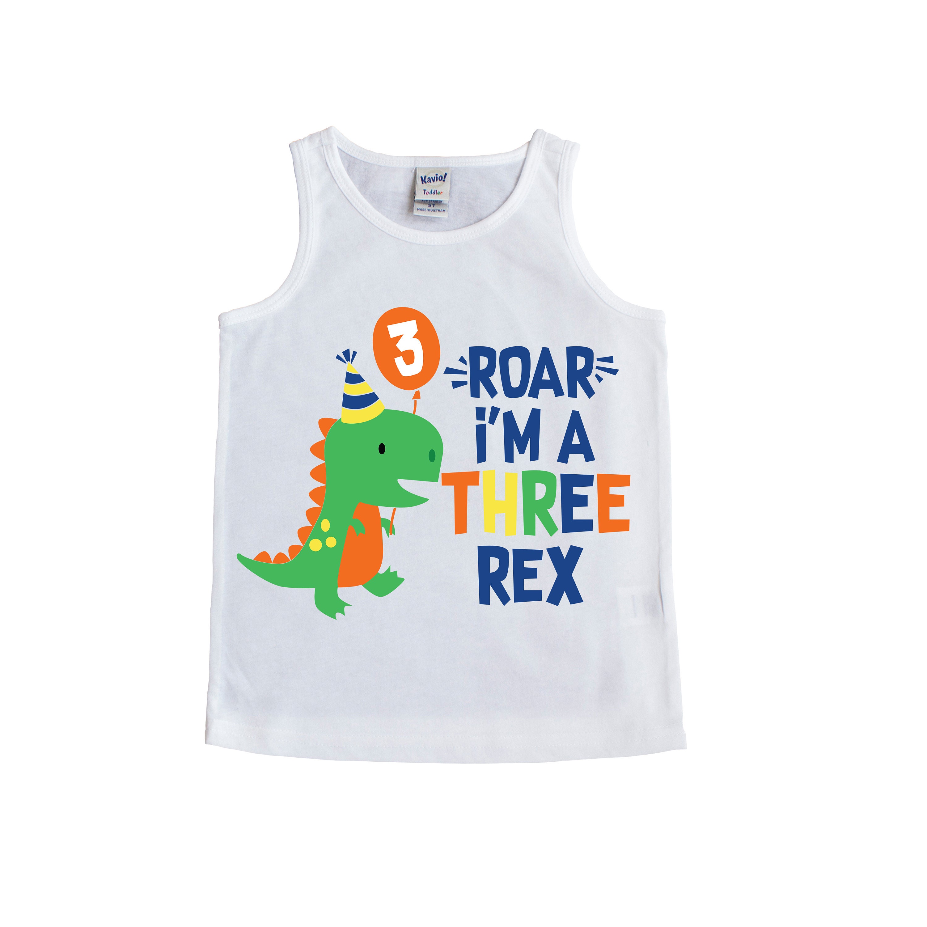 Dinosaur Boys 3rd Third Roar I'm a Three Rex Birthday - Etsy
