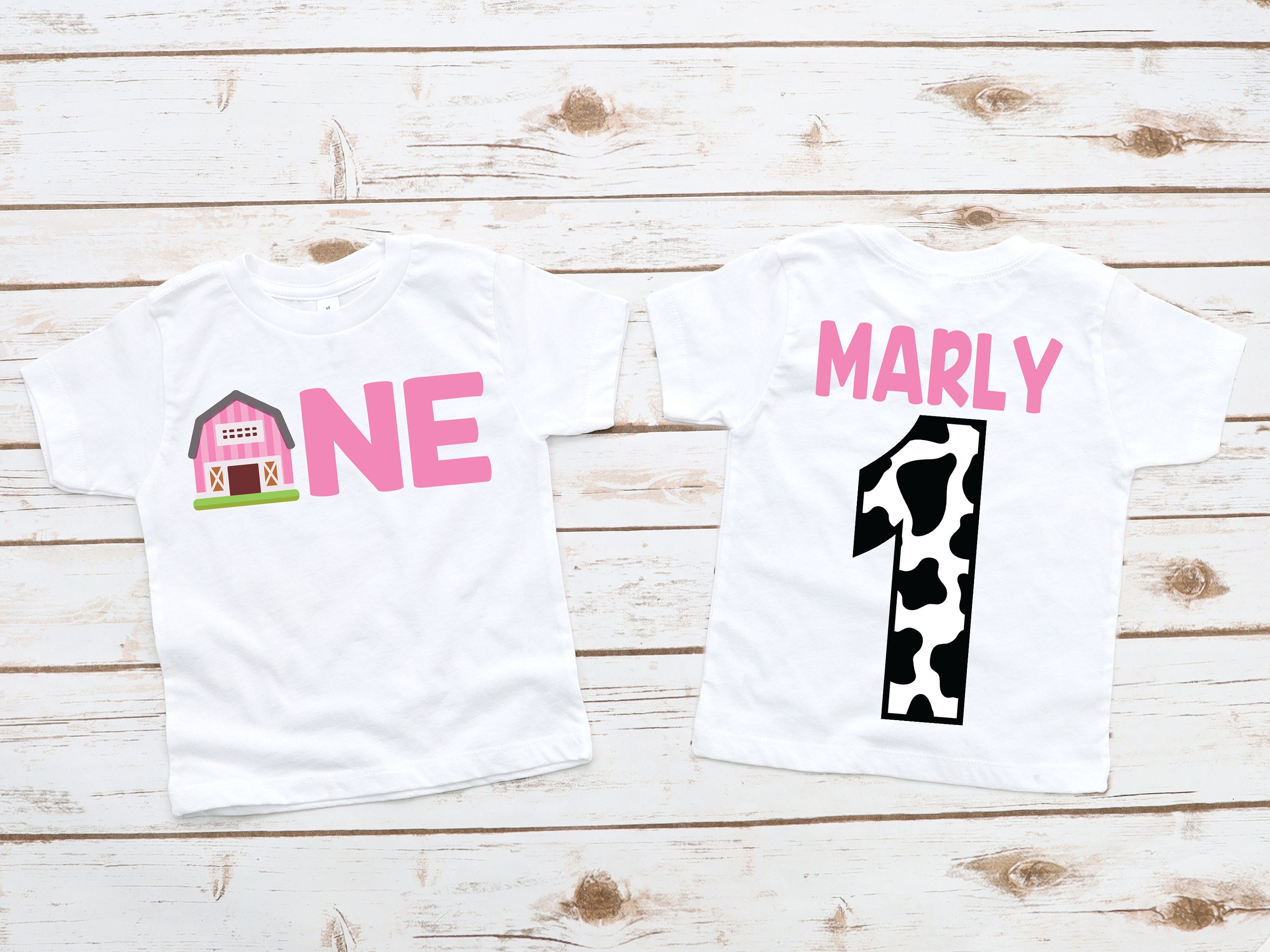 Pink Farm 1st Birthday Shirt Farm Barn Theme Birthday Cute - Etsy