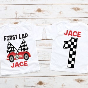 First Lap 1st Birthday Race Car Shirt, Racecar Birthday Shirt, Birthday ...