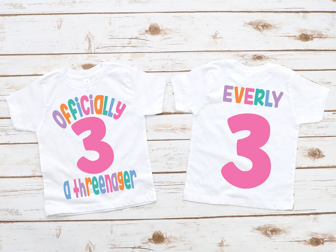 Threenager Birthday Shirt, 3rd Birthday Shirt, Third Birthday ...