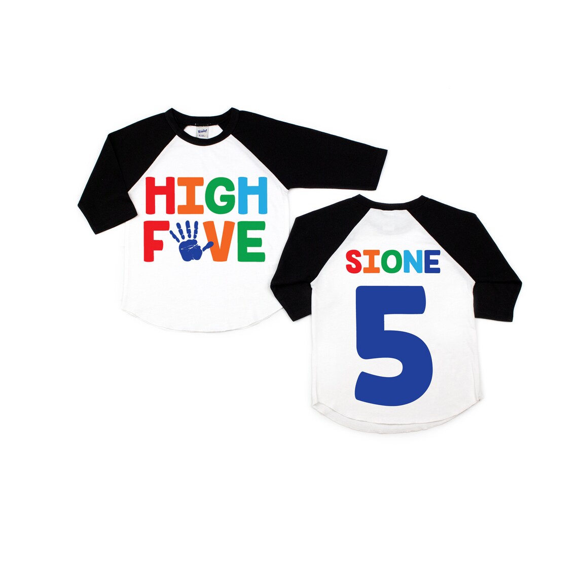 Boys 5th Birthday High Five Shirt, Fifth Birthday Shirt, 5th Birthday ...