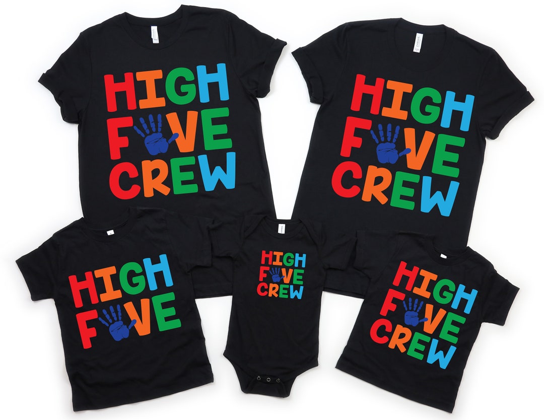 Boys 5th Birthday High Five Shirt, Fifth Birthday Shirt, 5th Birthday ...