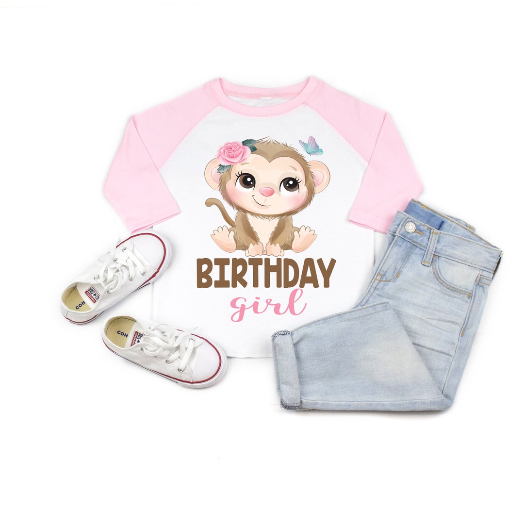 Monkey Birthday Shirt, Birthday Girl Shirt, Monkey Party, Monkey ...