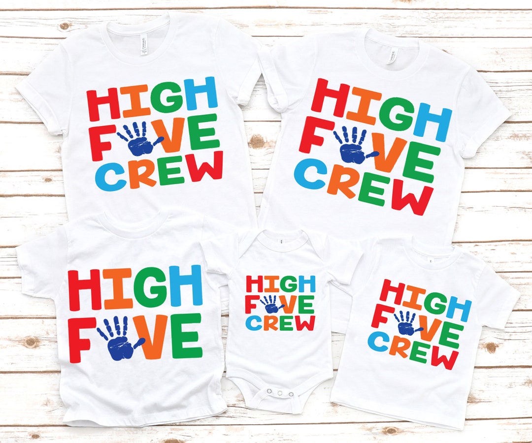 Boys 5th Birthday High Five Shirt, Fifth Birthday Shirt, 5th Birthday ...