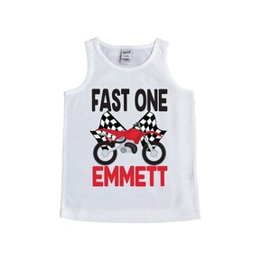 Fast One 1st Birthday Dirt Bike Shirt, Racing Birthday Shirt, Birthday ...