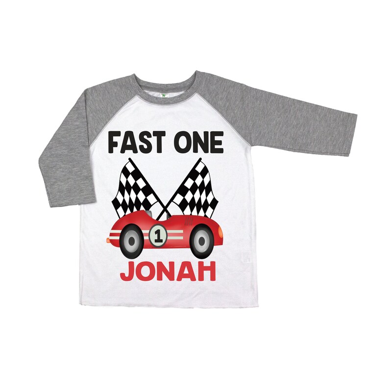 Fast One 1st Birthday Race Car Shirt, Racecar Birthday Shirt, Birthday ...
