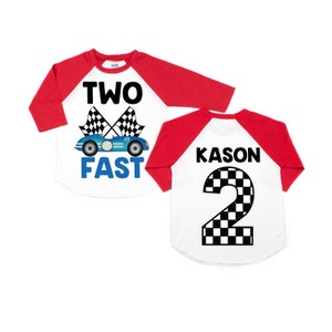 Two Fast Birthday Shirt, Two Fast Shirt, Race Car Birthday Shirt, 2 ...