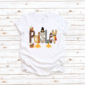 Kids Toddler Boy Girl Personalized Custom Fall Thanksgiving Turkey ...