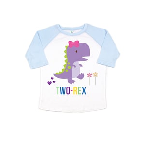 Two Rex 2 Rex Girl Dinosaur Birthday Shirt , 2 Rex Birthday Shirt, Girl ...