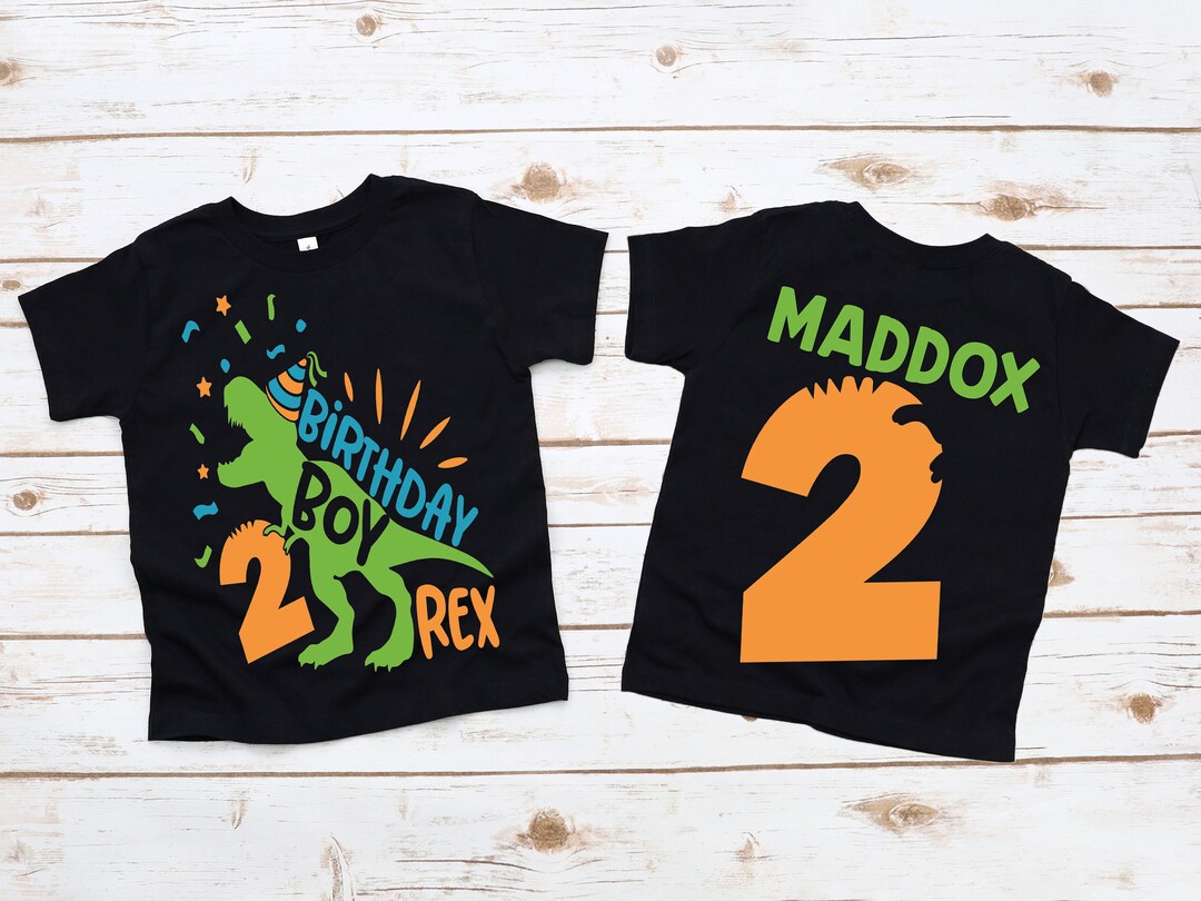 Two Rex Shirt, 2nd Birthday Shirt, Dinosaur Shirt , Dinosaur Boy Shirt ...