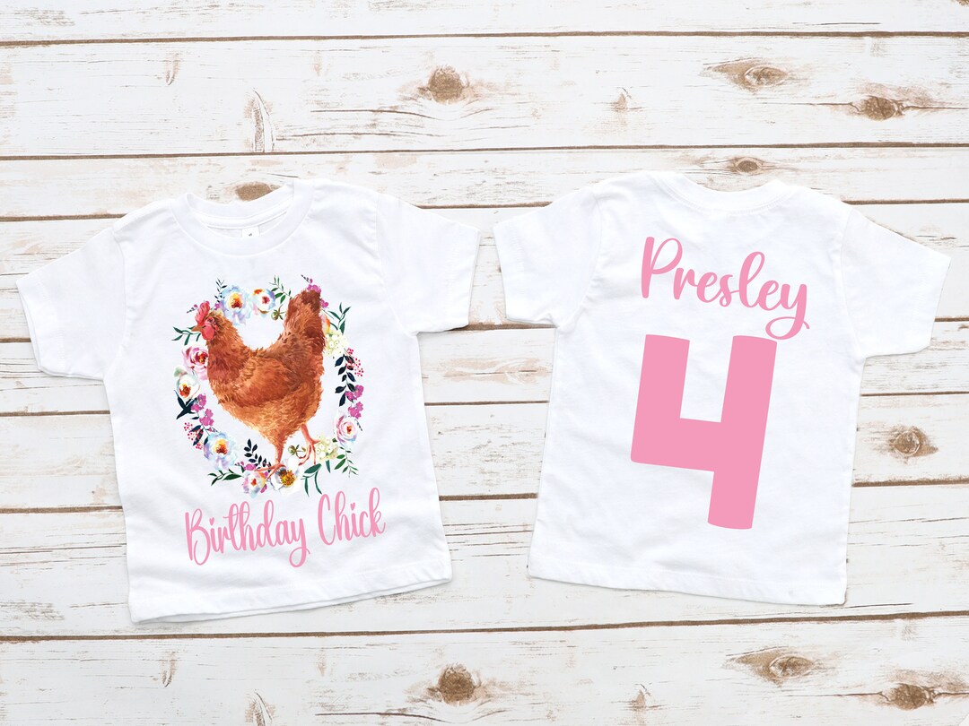 Chicken Birthday Shirt, Birthday Girl Shirt, Chicken Party, Birthday ...