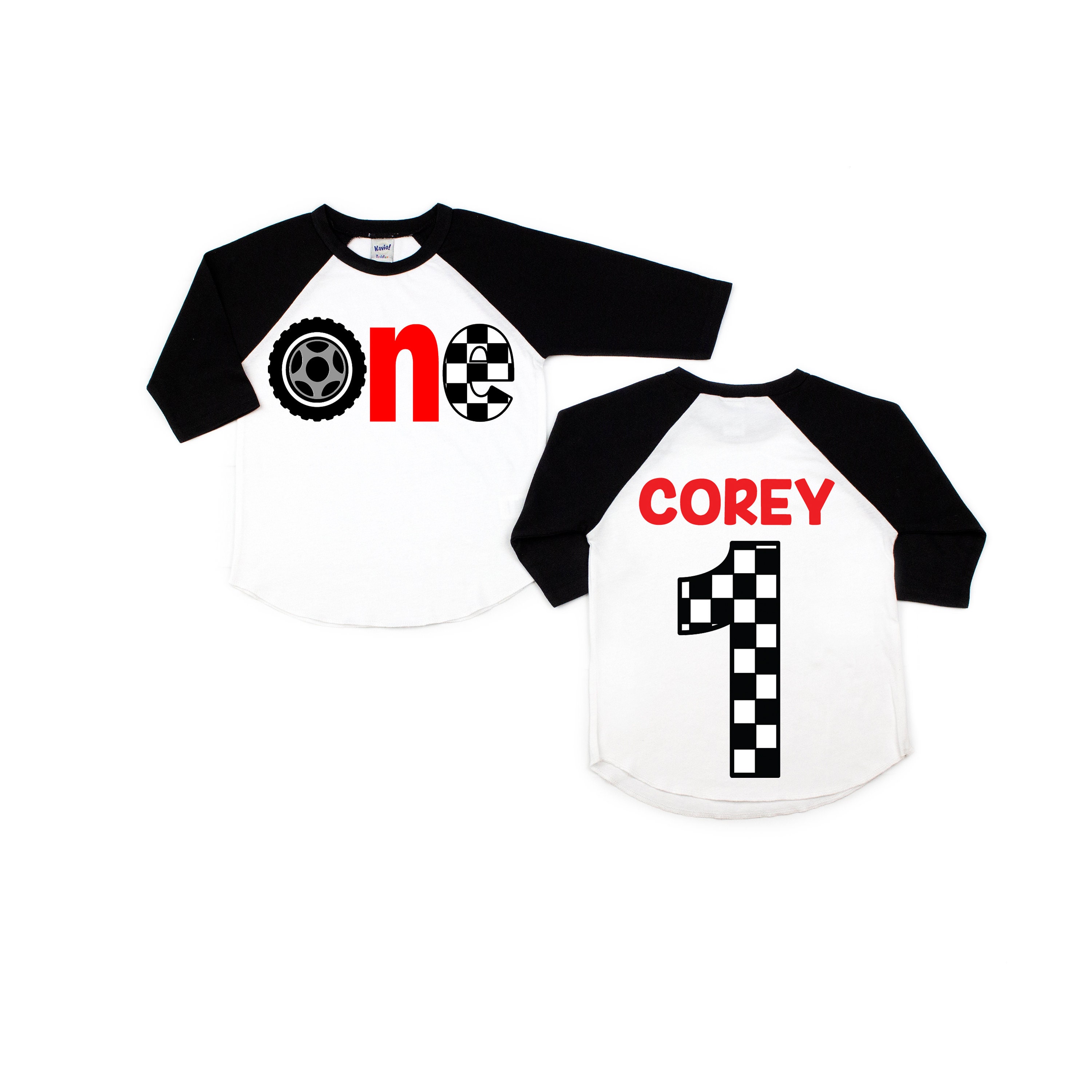 One race car boy 1st birthday shirt racecar birthday | Etsy