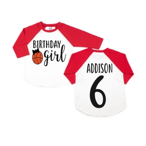 Basketball Birthday Girl Shirt, Girl Birthday Shirt, Girl Birthday ...
