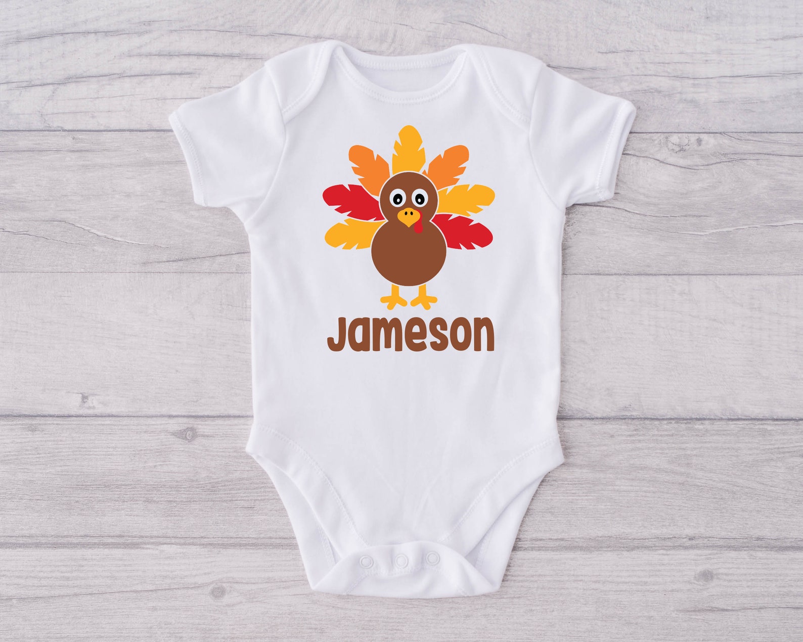 Kids Toddler Turkey Boy Personalized Custom Fall Thanksgiving Shirt ...