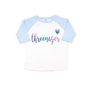 Threenager Birthday Shirt, 3rd Birthday Shirt, Third Birthday, Threenager Shirt, Girl Birthday ...