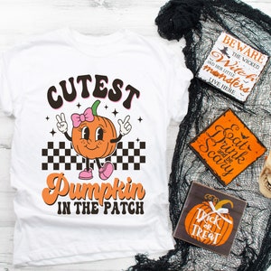 Cutest Pumpkin in the Patch , Girls Toddler Fall Halloween Shirt, Kids ...