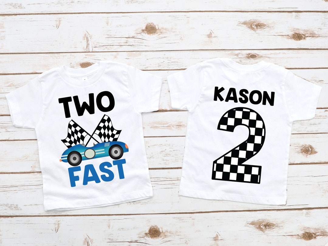 Two Fast Birthday Shirt, Two Fast Shirt, Race Car Birthday Shirt, 2 ...
