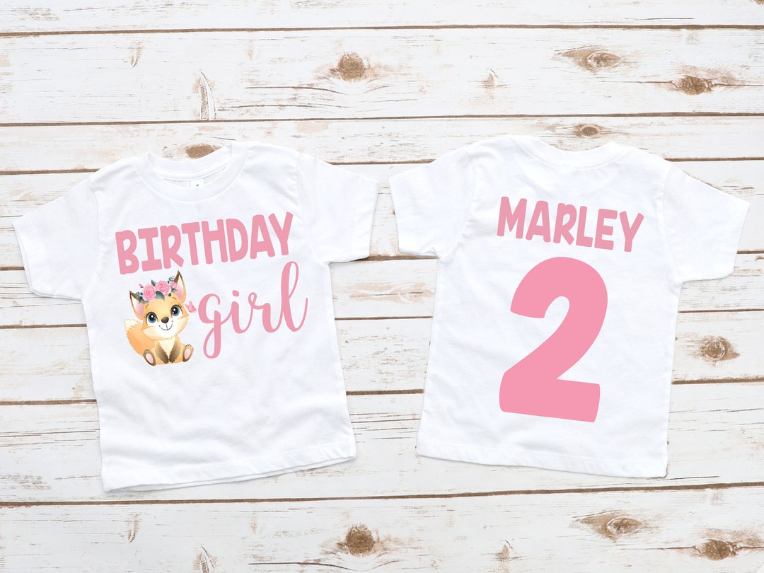 Fox Girl Birthday Shirt, Girl Birthday Shirt, Girl Birthday Party, Fox ...