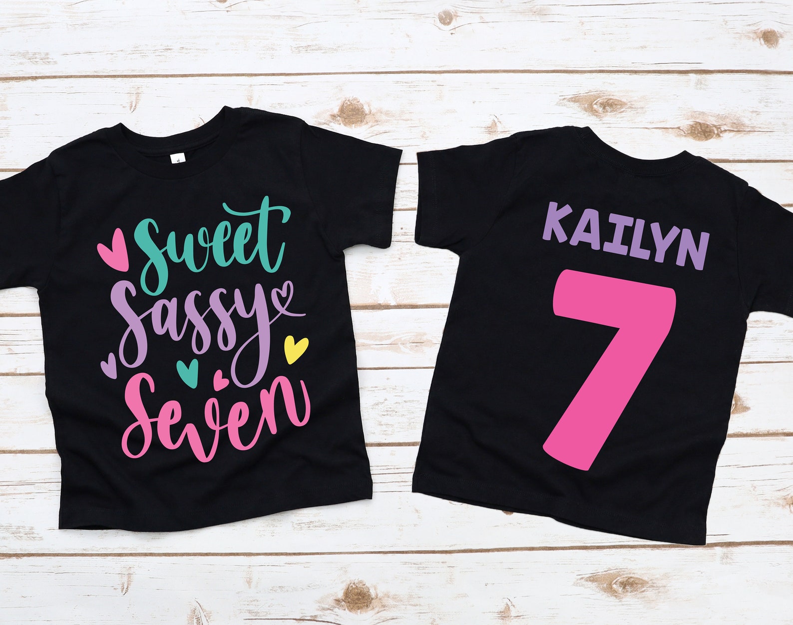 Sweet Sassy Seven Girls 7th Seventh Birthday Shirt Girl , 7th Birthday ...