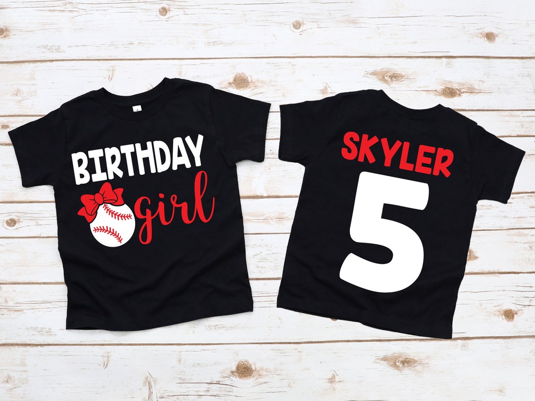 Baseball Birthday Girl Shirt, Girl Birthday Shirt, Girl Birthday ...