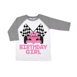 Race Car Girl Birthday Shirt, Racecar Birthday, Birthday Girl Shirt ...