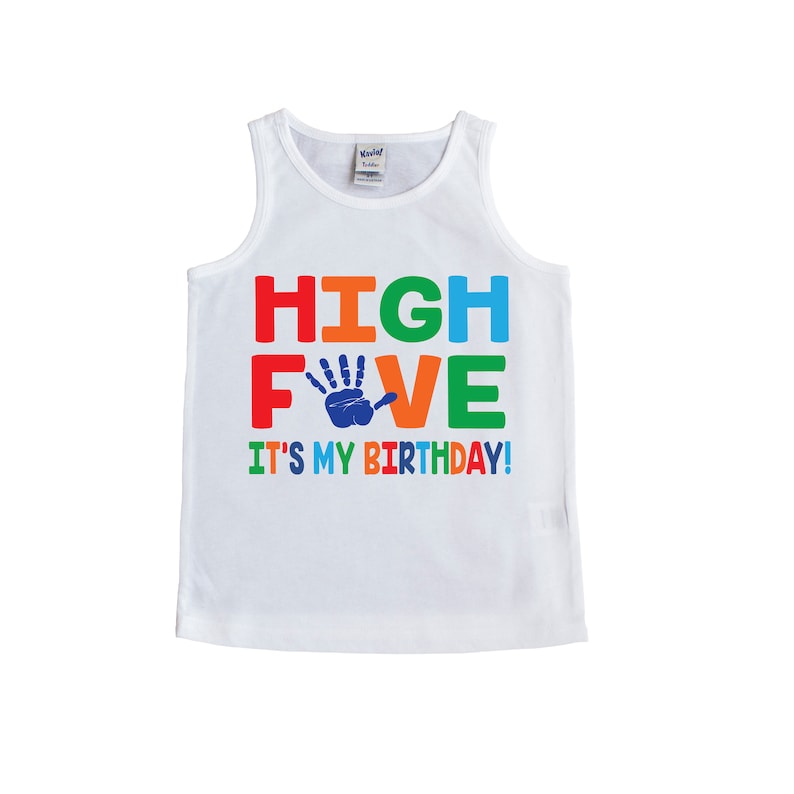 High Five Shirt Boys 5th Birthday Fifth Birthday Shirt 5th - Etsy