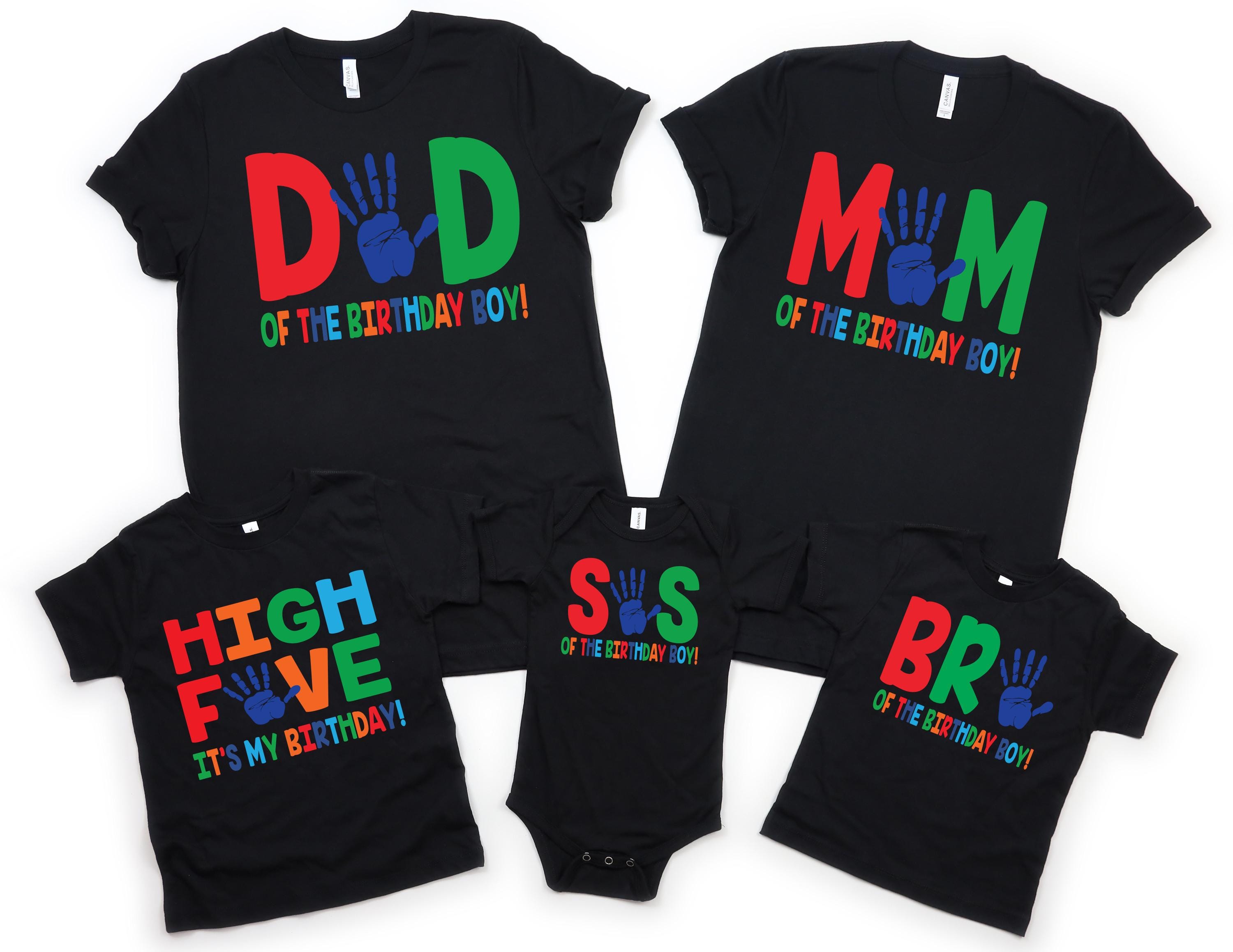 Boys 5th Birthday High Five Shirt, Fifth Birthday Shirt, 5th Birthday ...
