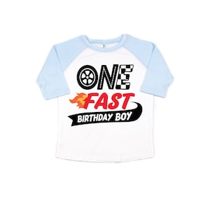One Fast Birthday Boy 1st Race Car Shirt, Racecar Birthday Shirt ...