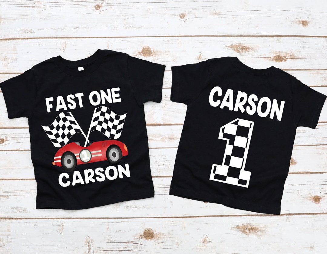 Fast One 1st Birthday Race Car Shirt, Racecar Birthday Shirt, Birthday ...