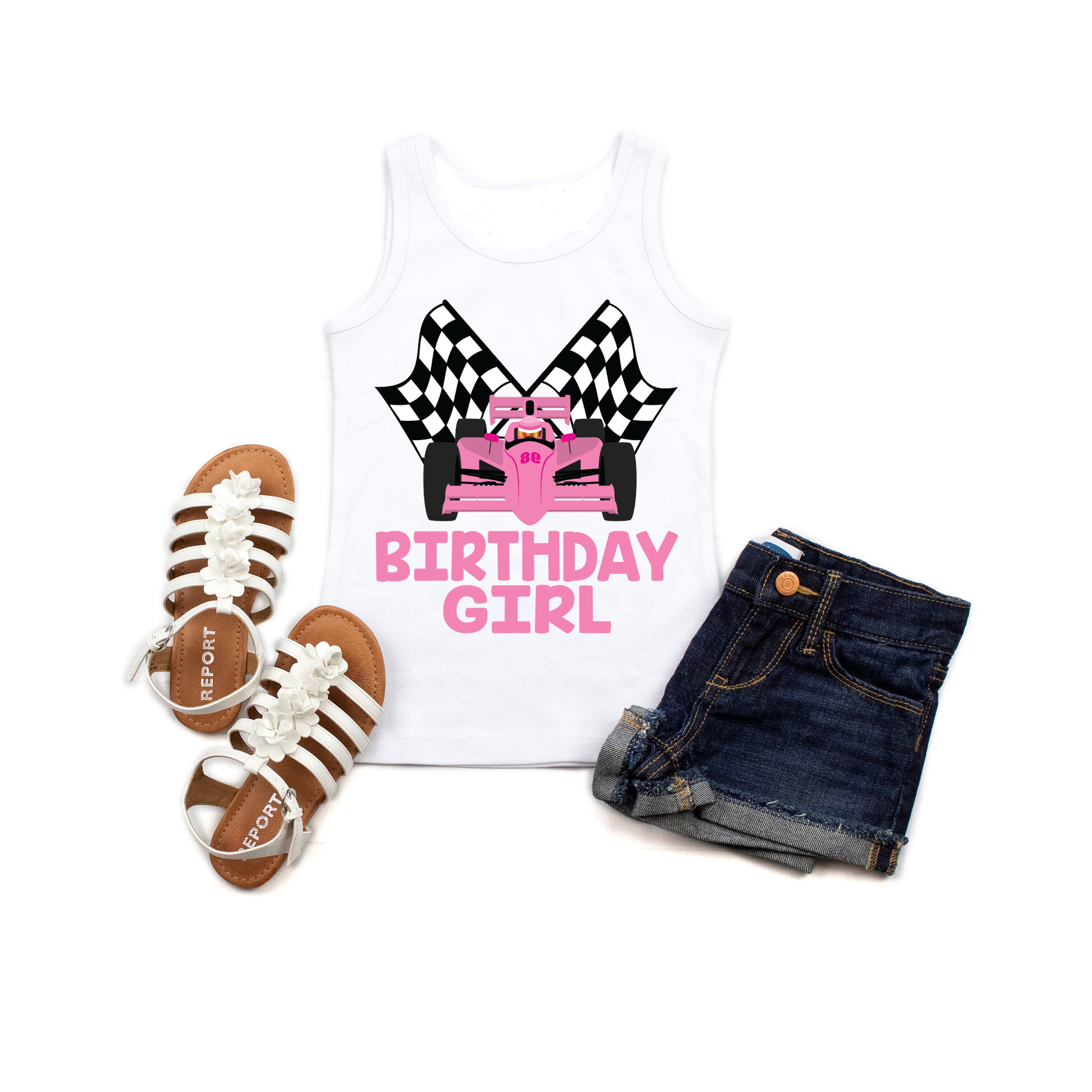 Race car girl birthday shirt racecar birthday birthday girl | Etsy