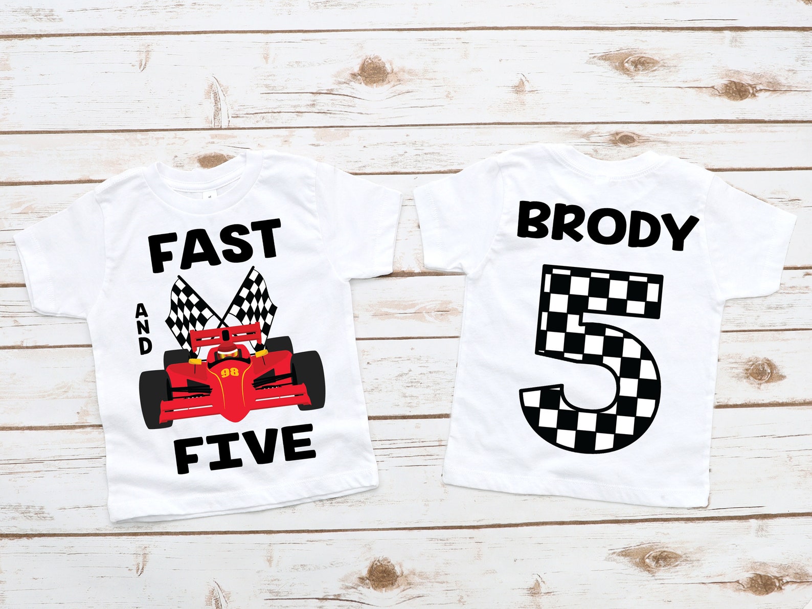 Fast and Five 5th Birthday Race Car Shirt Racecar Birthday - Etsy UK