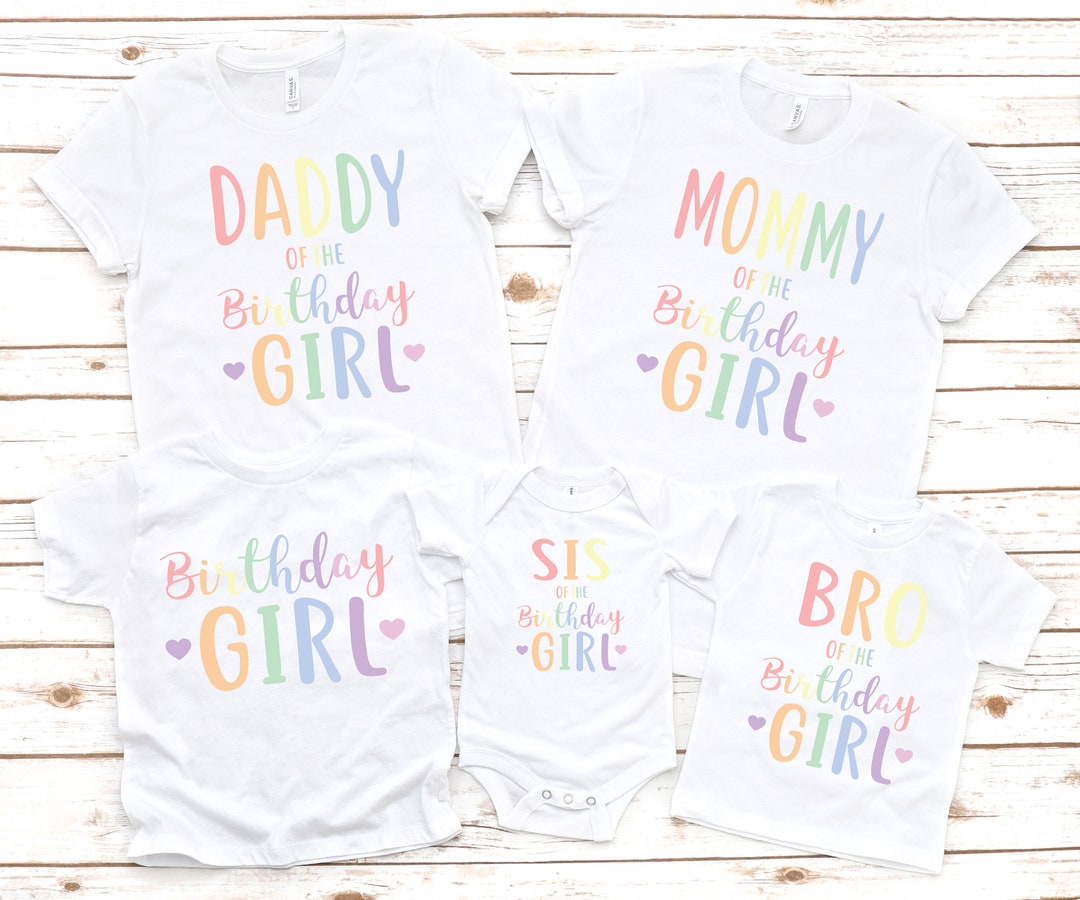 Family Pastel Rainbow Birthday Shirts, Rainbow Birthday Shirt, Rainbow ...