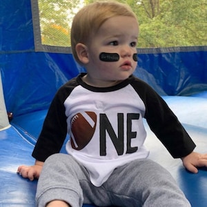 Football One Boys 1st First Birthday Shirt, Football Birthday Shirt ...