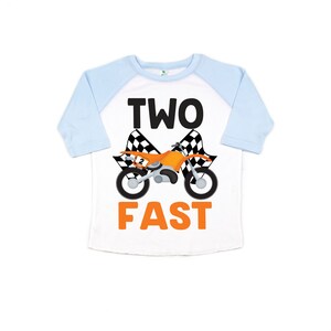 Two Fast Dirt Bike Motocross Shirt, Dirt Bike Birthday Shirt, Birthday ...