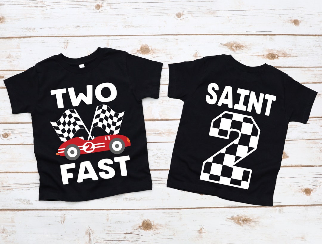 Two Fast Race Car Shirt, Racecar Birthday Shirt, Birthday Boy Shirt ...