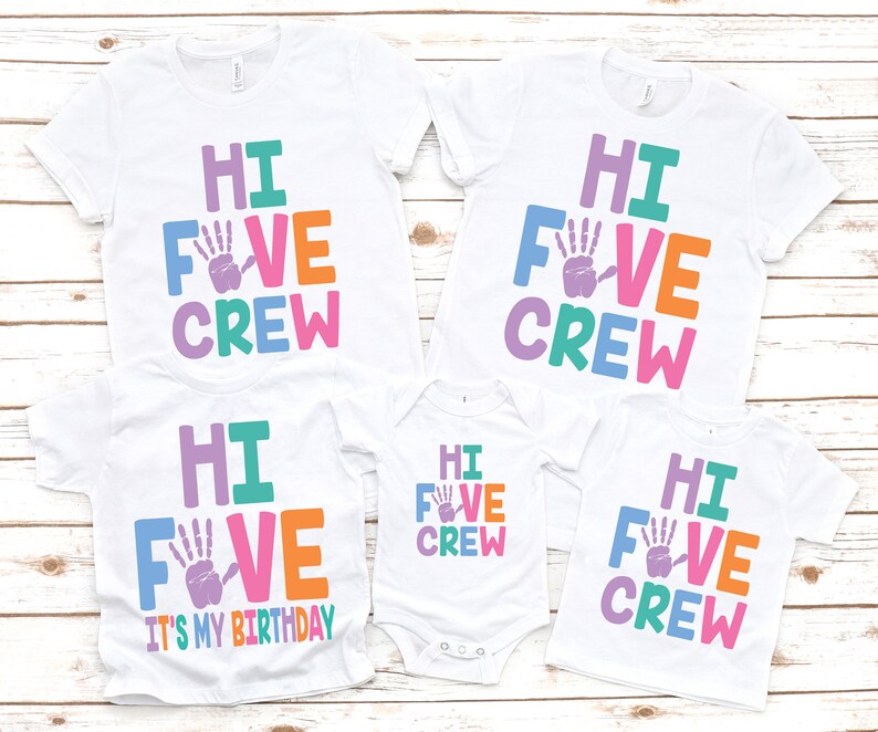 Girl 5th Birthday High Five Shirt Fifth Birthday Shirt 5th - Etsy
