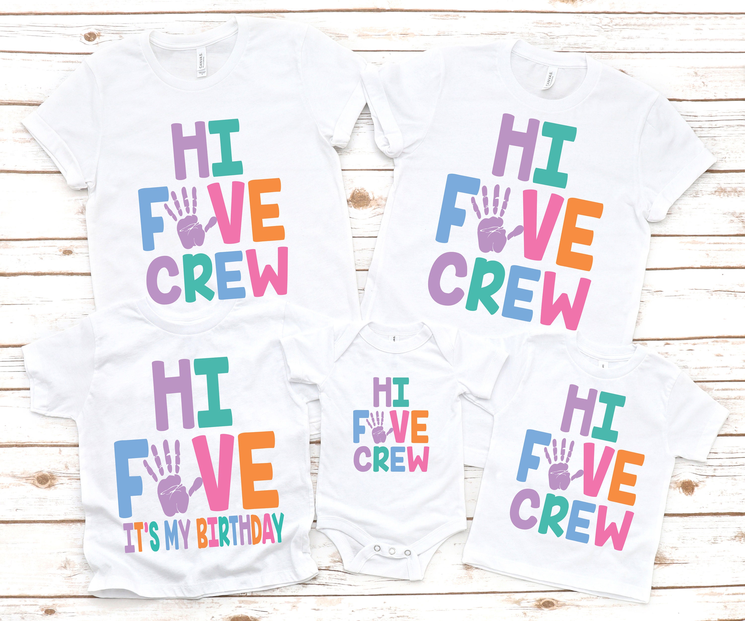 Girl 5th Birthday High Five Shirt Fifth Birthday Shirt 5th - Etsy