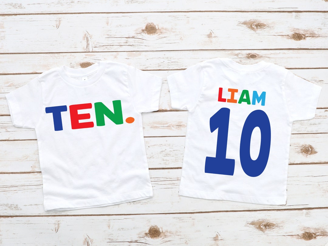 Boys 10TH Ten Birthday Shirt, 10th Birthday, Tenth Birthday Shirt, 10th ...