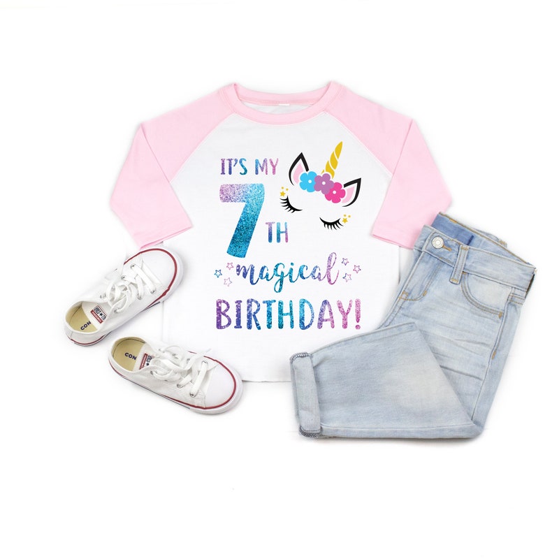 Unicorn 7th Birthday Svg - Etsy