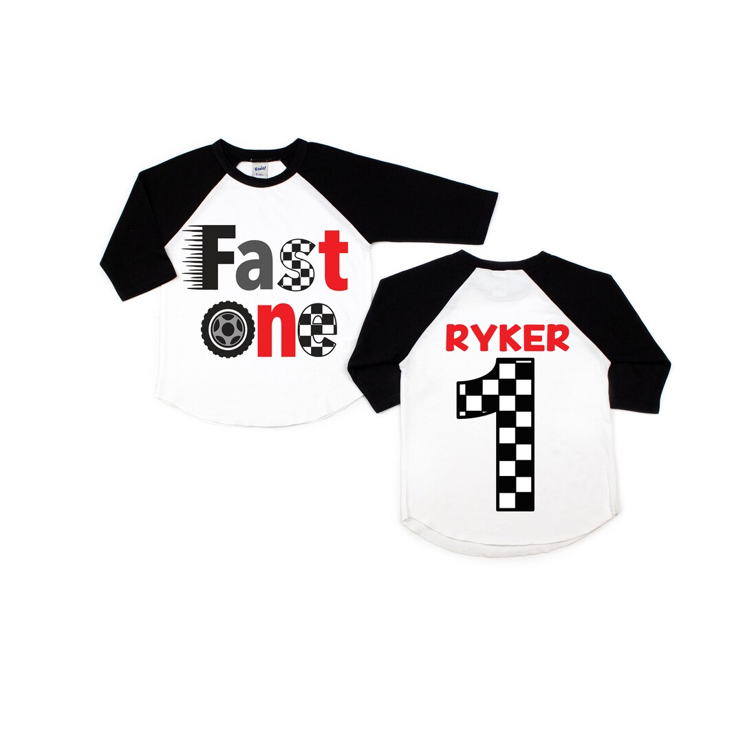 Fast One 1st Birthday Race Car Shirt, Racecar Birthday Shirt, Birthday ...