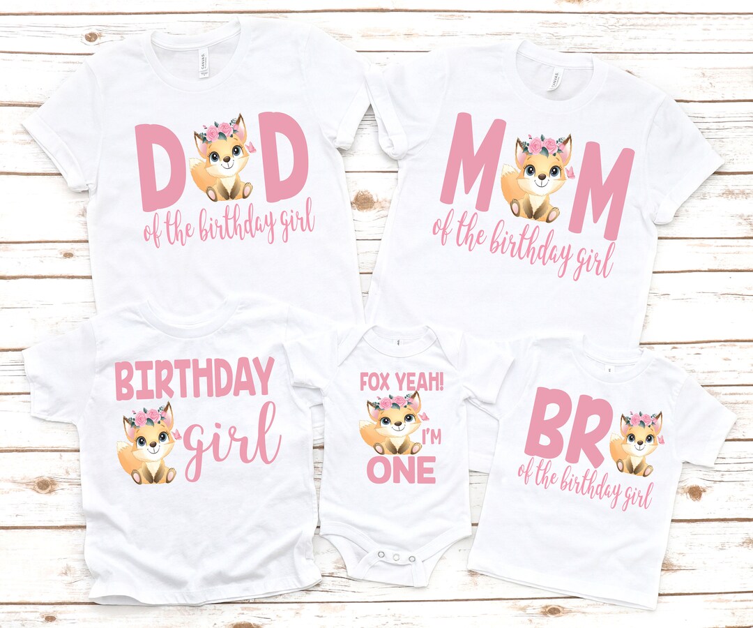 Family FOX Birthday Girl Shirts, Girl Birthday Shirt, Girl Birthday ...