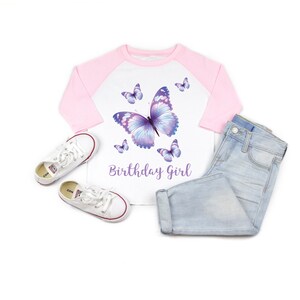 Butterfly Girl Birthday Shirt, Girl Birthday Shirt, Girl Birthday Party ...