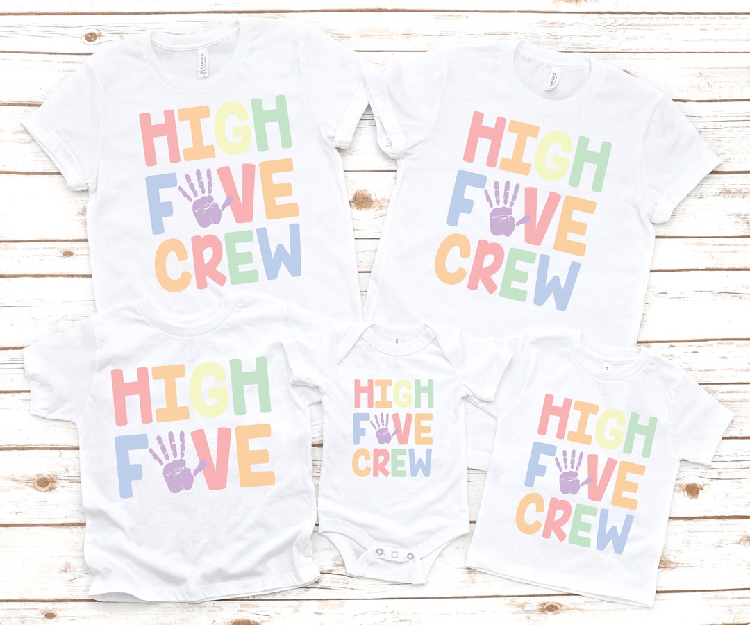 Girl 5th Birthday High Five Shirt, Fifth Birthday Shirt, 5th Birthday ...