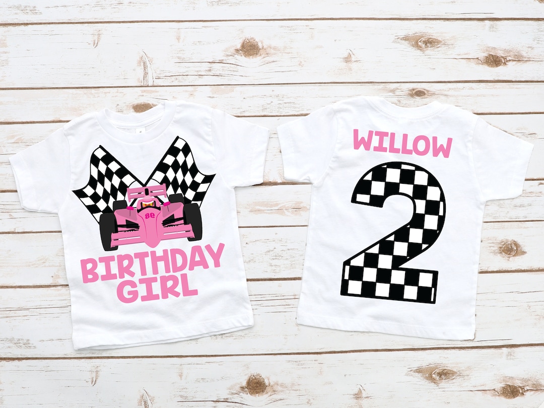 Race Car Girl Birthday Shirt, Racecar Birthday, Birthday Girl Shirt ...