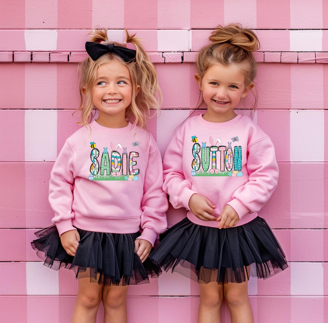Girls Personalized Easter Sweater, Kids Easter Shirt, Toddler Easter ...