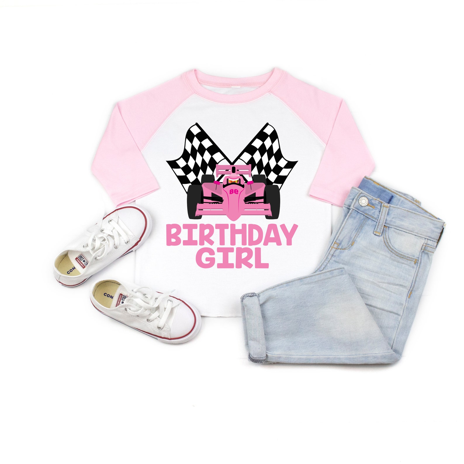 Race Car Girl Birthday Shirt, Racecar Birthday, Birthday Girl Shirt ...
