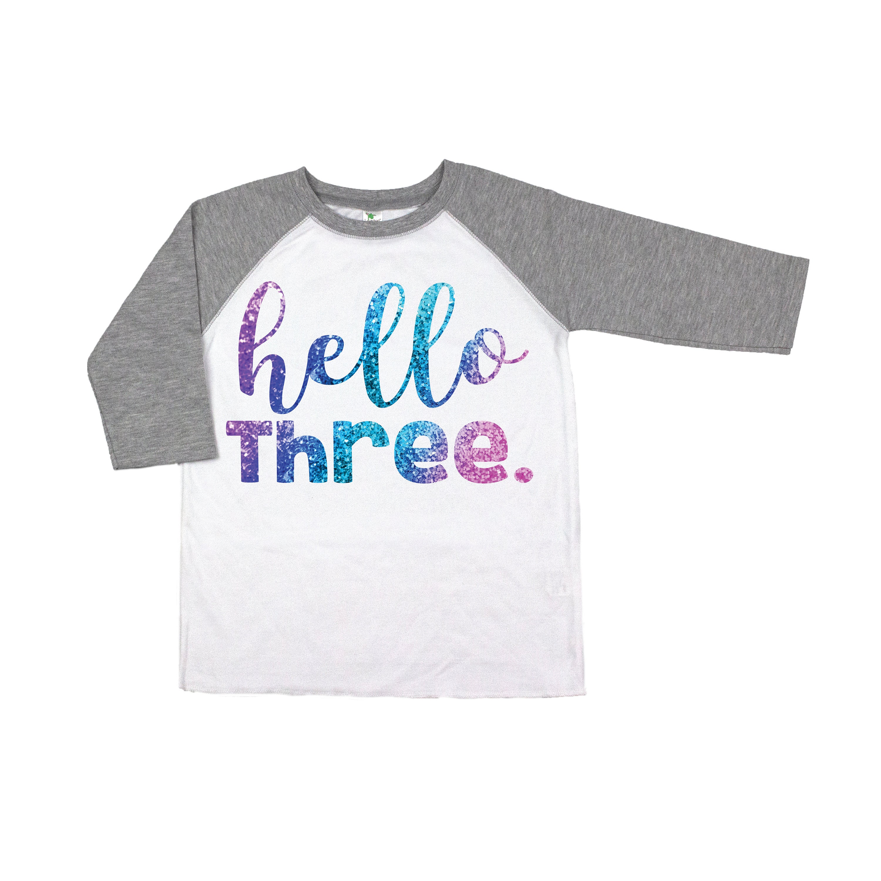 Girls 3rd Third Birthday Rainbow Hello Three Year Old Shirt - Etsy