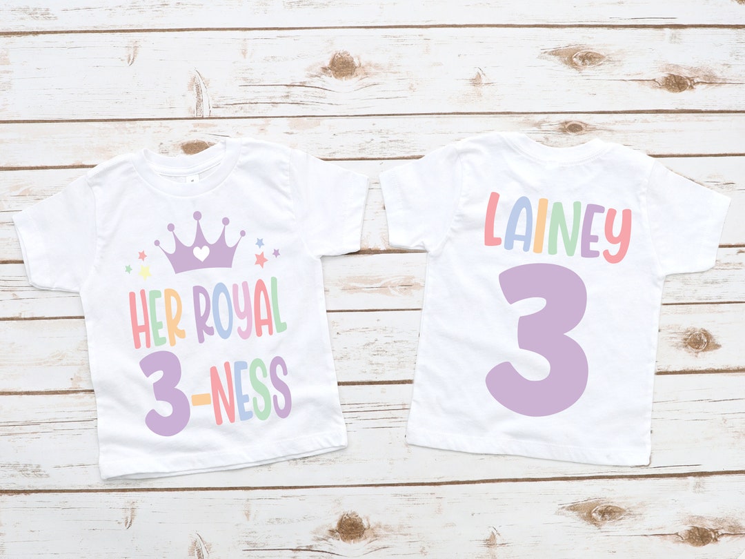 3rd Birthday Shirt Girl, Princess Birthday Shirt, Toddler Girl Birthday Shirt, Princess Birthday ...