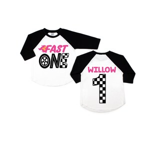 Fast One, 1st Birthday Race Car , Racecar Birthday Shirt, Birthday Girl ...