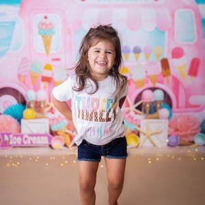 Three Scoops of Fun Ice Cream Girls 3rd Birthday Shirt, 3rd Birthday Party, Ice Cream Shirt, Ice ...